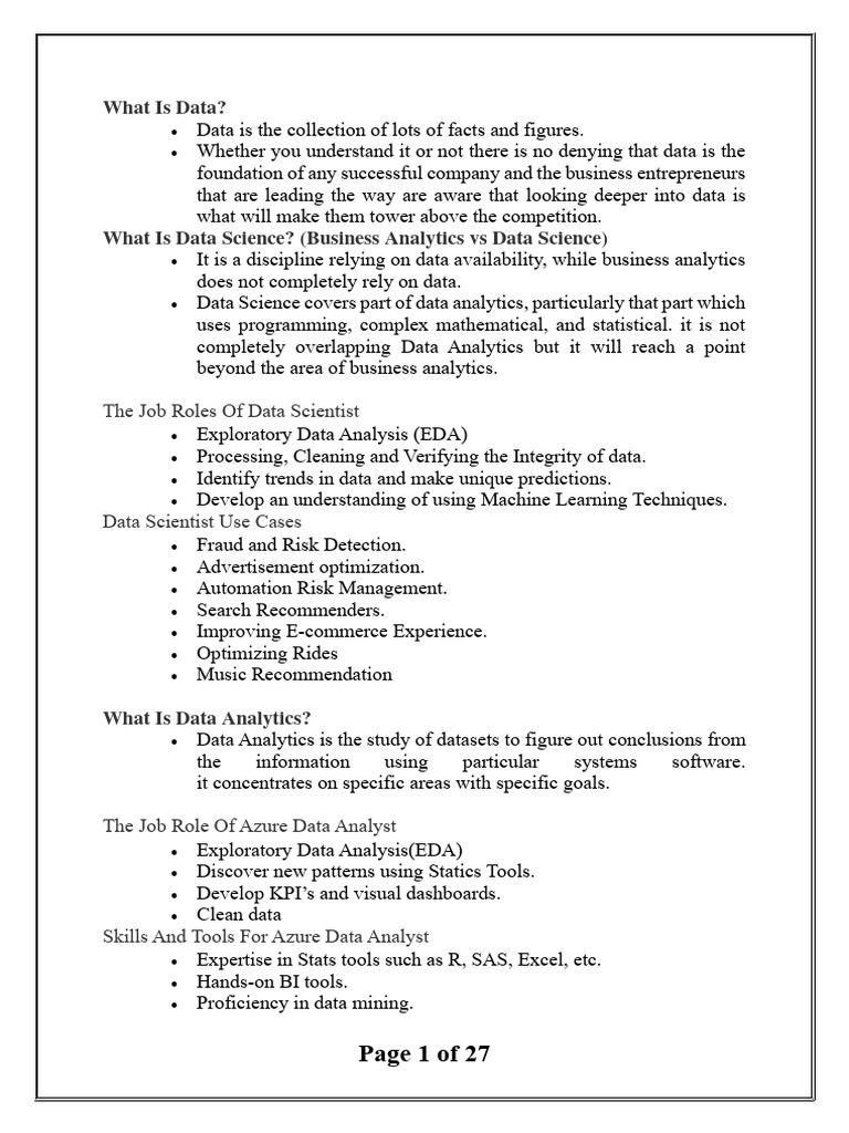 Data Science & Analytics Guide | PDF | Analytics | Statistics