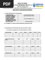 Fire Safety Maintenance Report (FSMR) : Sinsp Ethel C Margaha | PDF ...