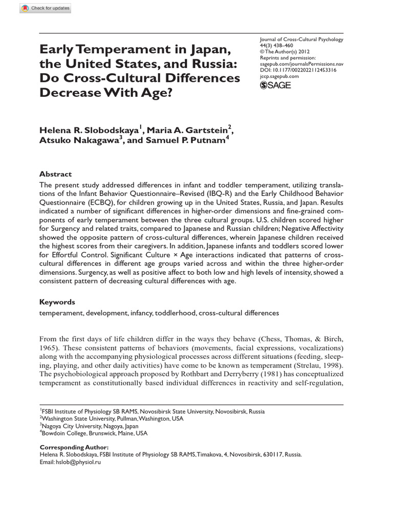 10. Emotion (g)--Slobodskaya et al (2013) | PDF | Temperament | Affect (Psychology)
