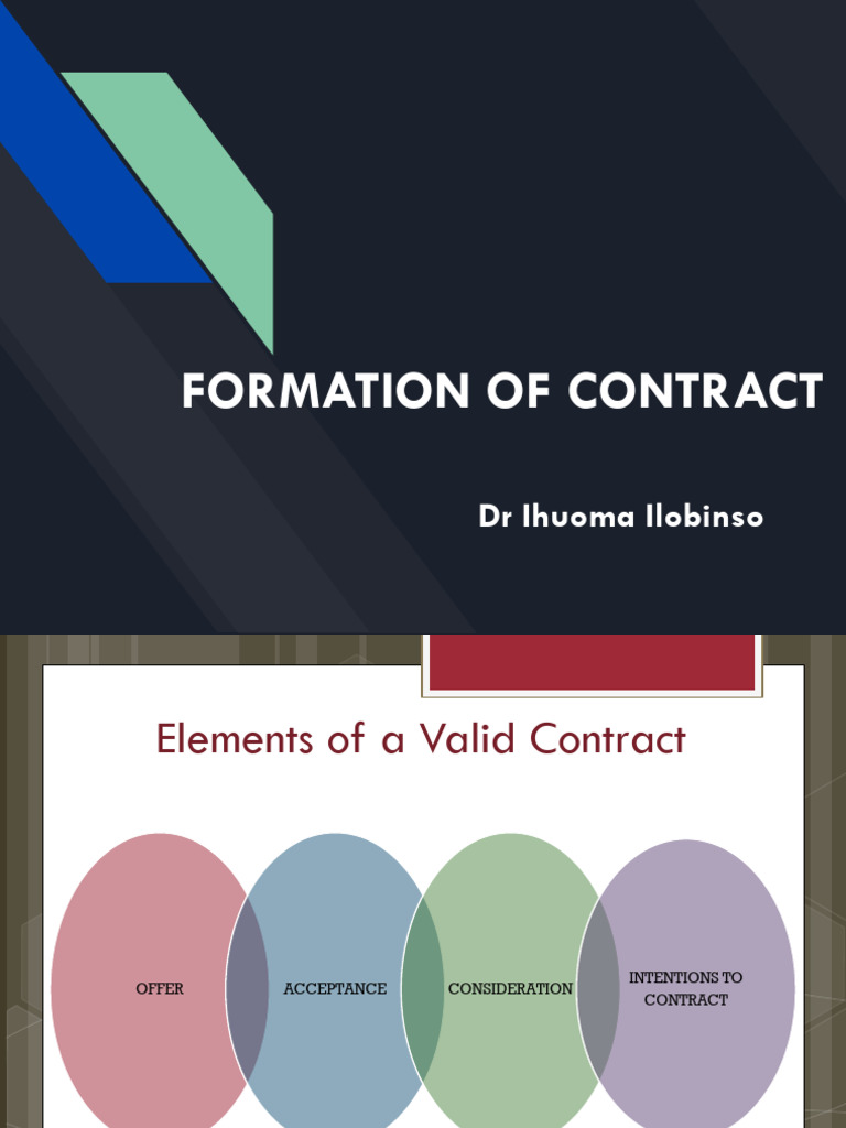 Key Elements of Contract Formation | PDF | Offer And Acceptance ...