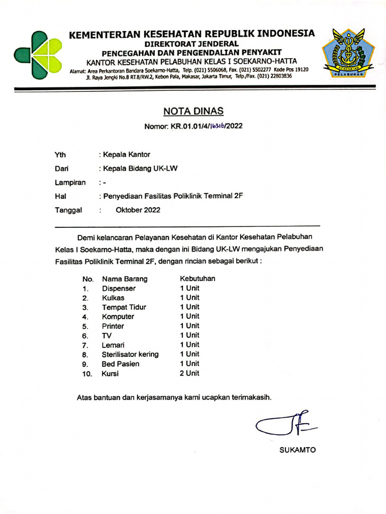Nota Dinas | PDF