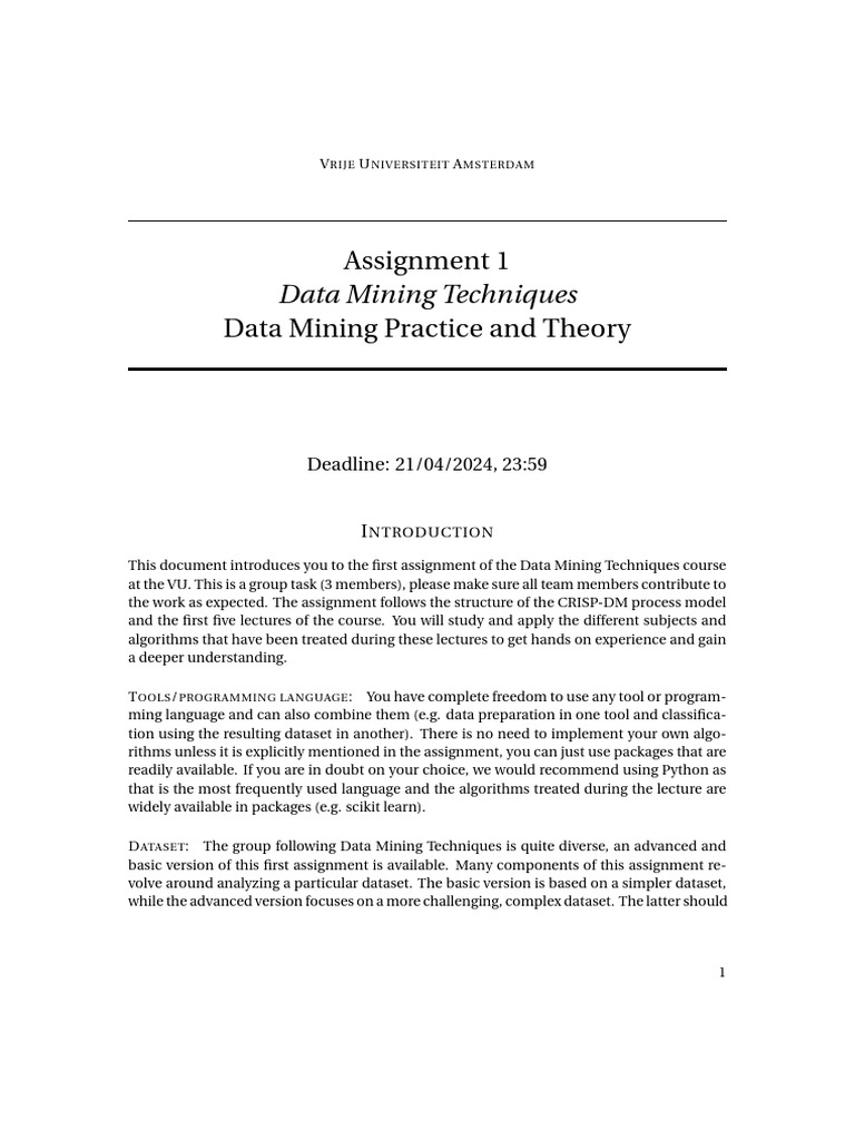 Assignment 1 | PDF | Statistical Classification | Machine Learning