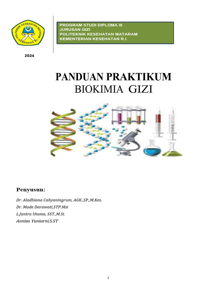 Panduan Praktikum Biokimia D3-2024 | PDF | Karier & Perkembangan | Kesehatan Holistik