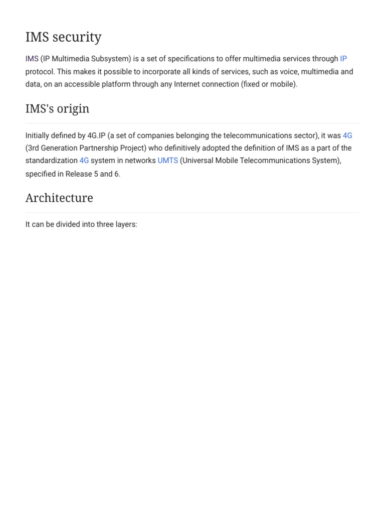IMS Security - Wikipedia | PDF | Ip Multimedia Subsystem ...
