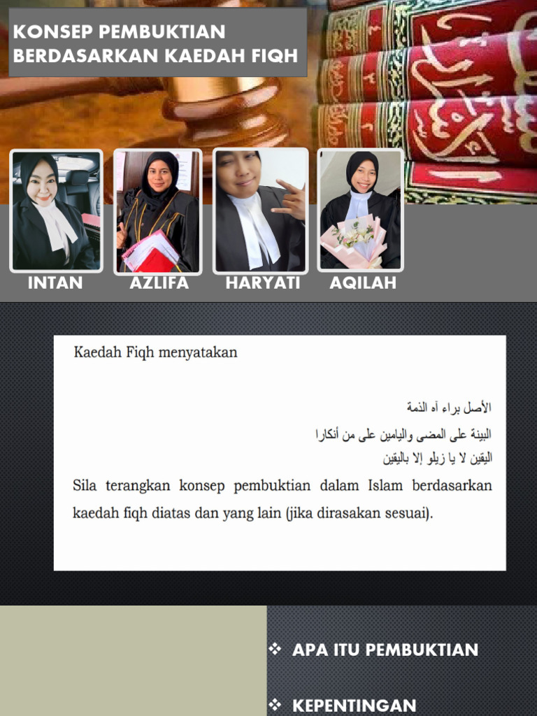 Kaedah Fiqh Dalam Pembuktian | PDF | Ilmu Sosial | Hukum