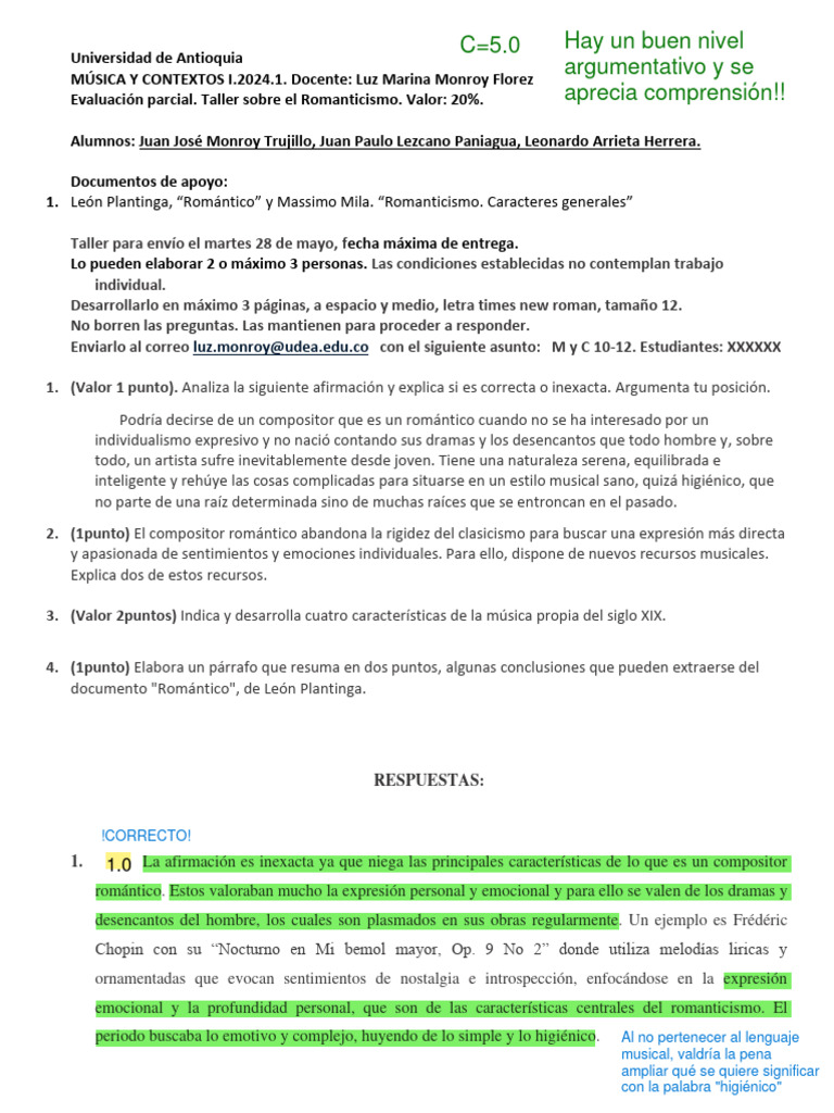 5.0 ROMANTICISMO Lezcano, Monroy, Leonardo Arrieta | PDF | Musica romantica | Periodo Clásico ...