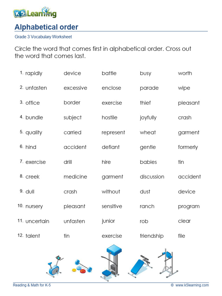 3rd Grade Alphabetical Order 5 | PDF | Home & Garden | Young Adult