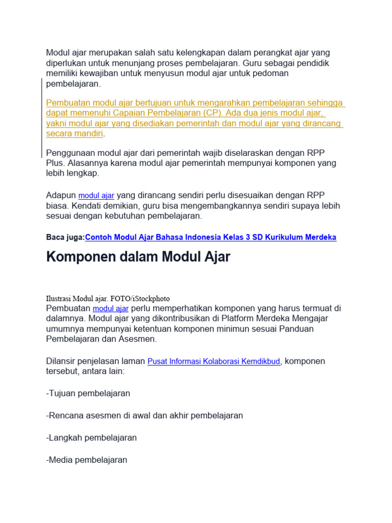 Apa Itu Modul Ajar | PDF | Karier & Perkembangan | Komputer