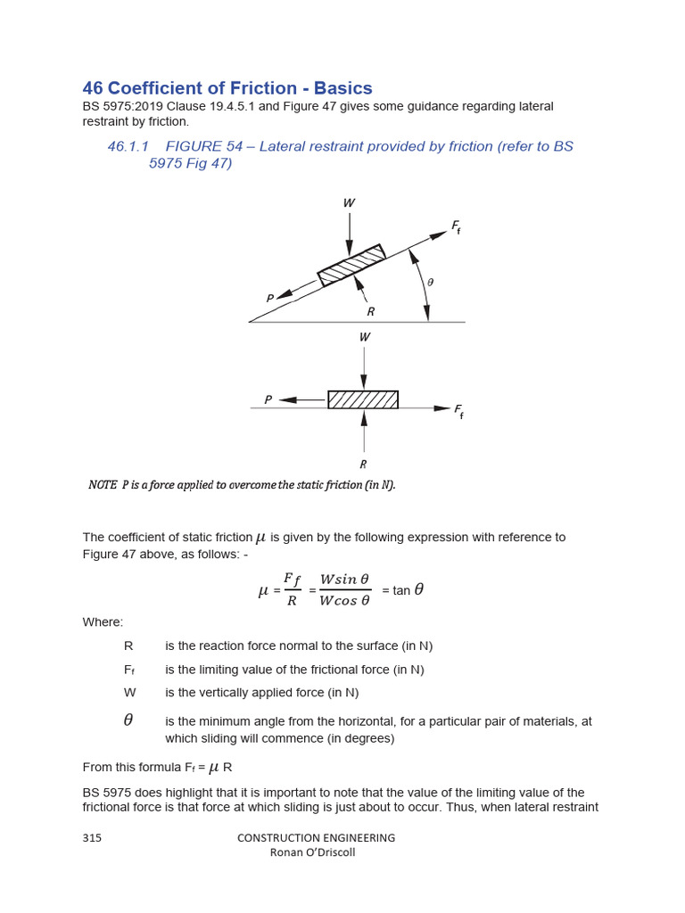 Coefficient of Friction - Basics | PDF | Friction | Force