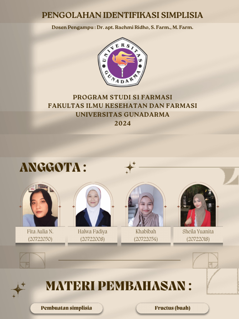 Identifikasi Dan Evaluasi Simplisia Praktikum Farmakognosi | PDF | Kesehatan Holistik