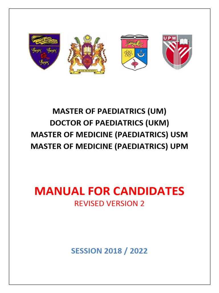 Latest Guidebook Mmed 2018 2022 | PDF | Respiratory Diseases | Pediatrics