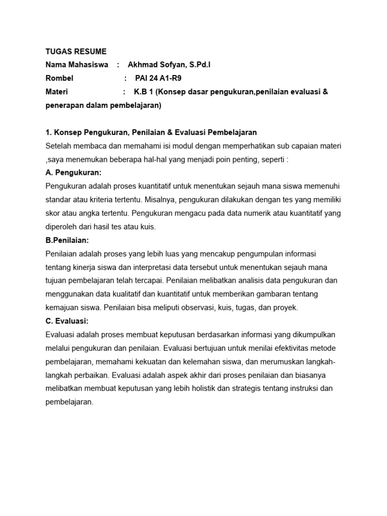 Resume KB 1 Modul 9 | PDF