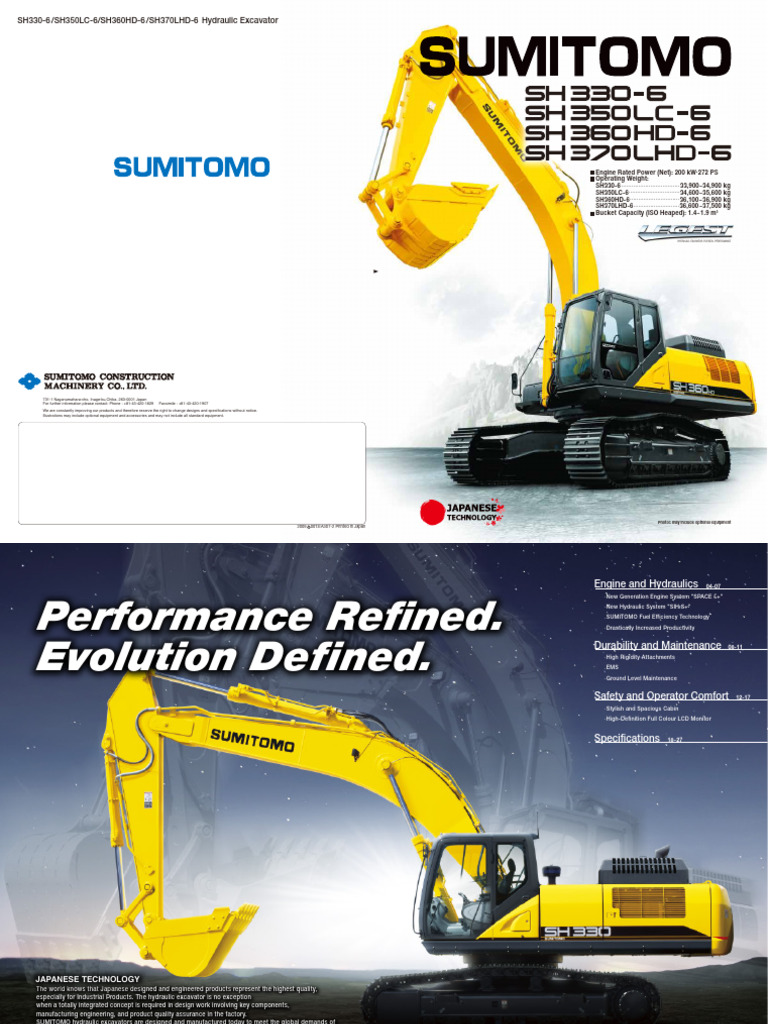 sh330 6 sh350lc 6 sh360hd 6 sh370lhd 6 | PDF | Engines | Fuel Efficiency