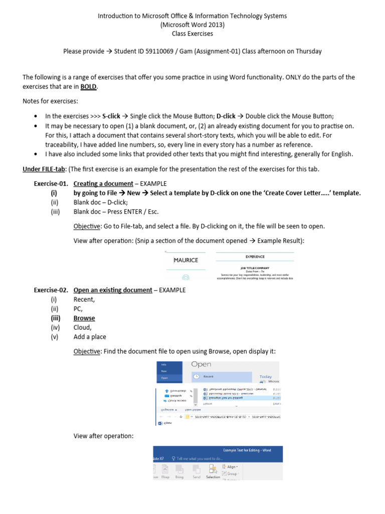 Microsoft_Word_2013_Exercises_1_Gam | PDF | Microsoft Word | Microsoft ...