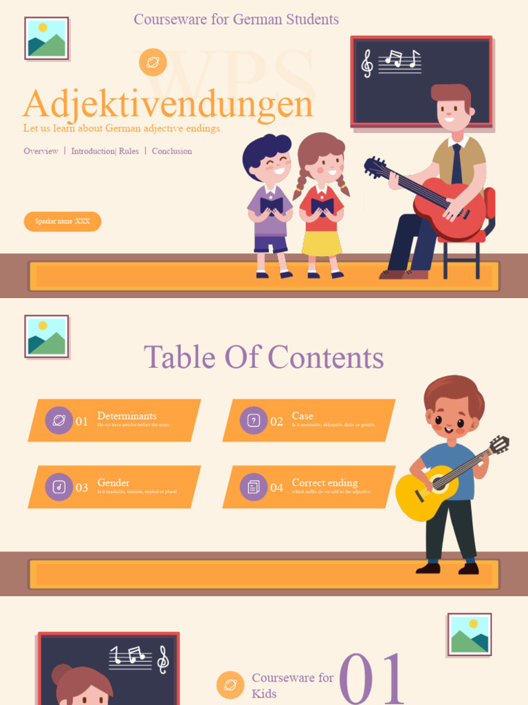 German Adjective Endings Guide | PDF | Adjective | Semantics