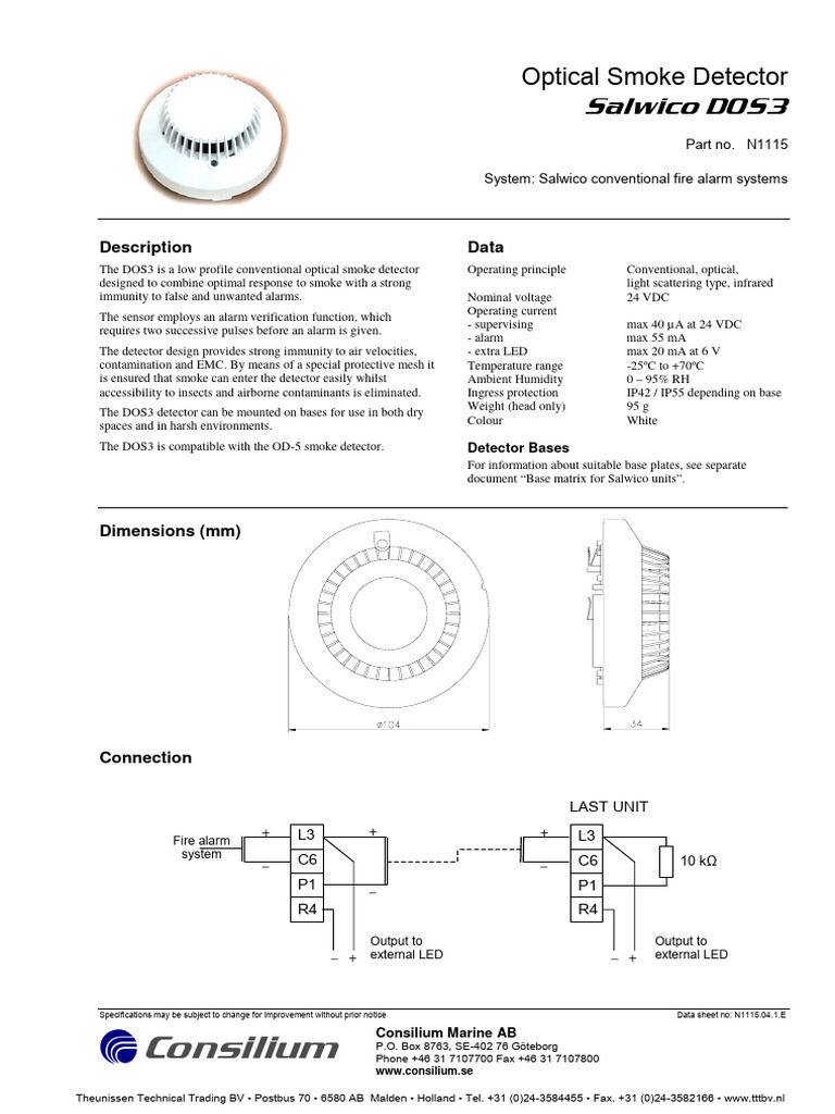 Datasheet N1115 DOS3 | PDF | Sensor | Measuring Instrument