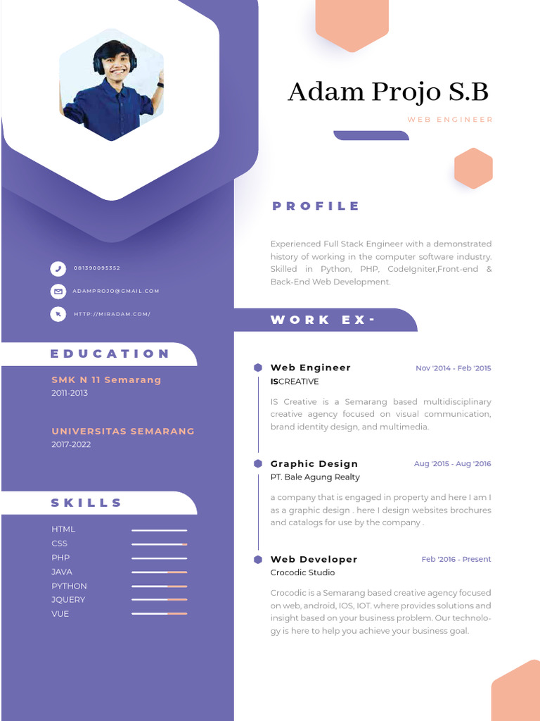 CV - Adam Projo | PDF