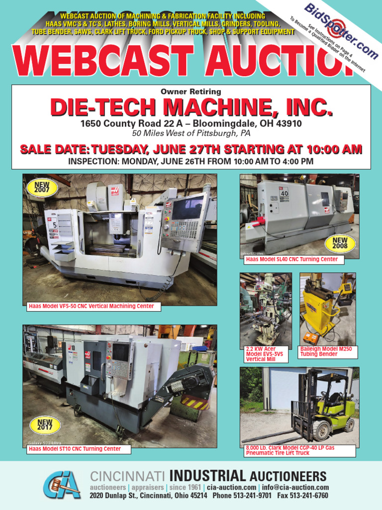 Die Tech Machine | PDF | Crane (Machine) | Secondary Sector Of The Economy