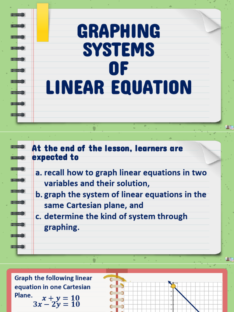 Graphing Systems of Linear Equations in Two Variables | PDF | Equations | Mathematical Analysis