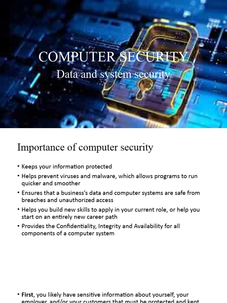 Computer Security | PDF | Business | Computers