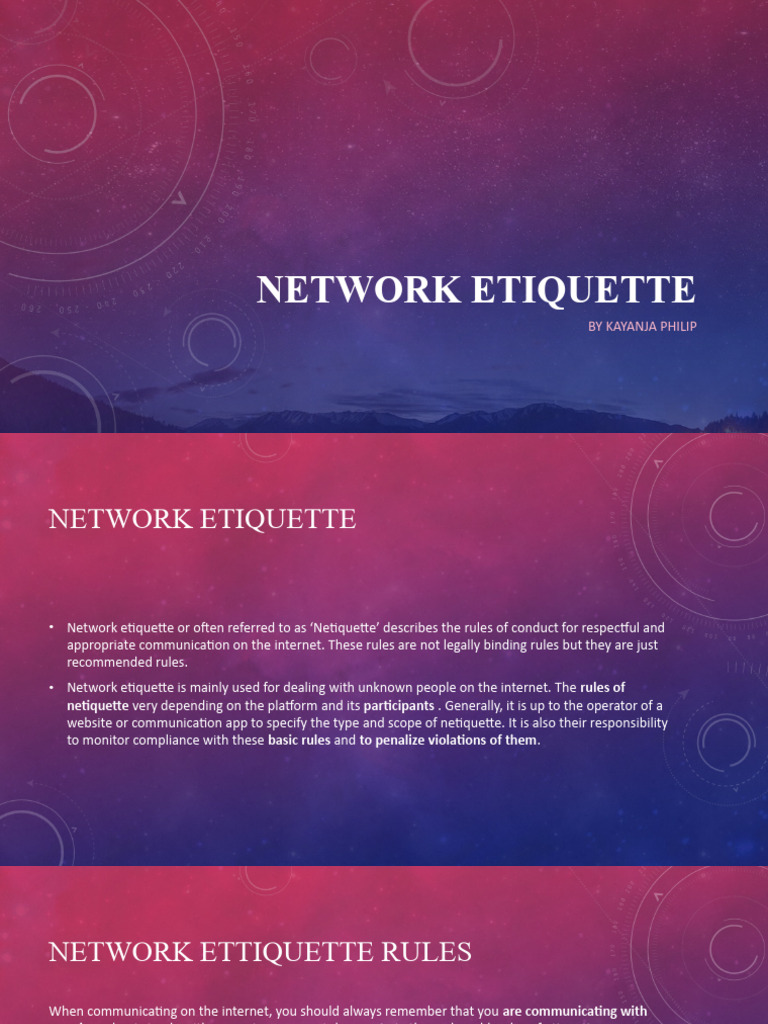 Network Etiquette | PDF | Computers
