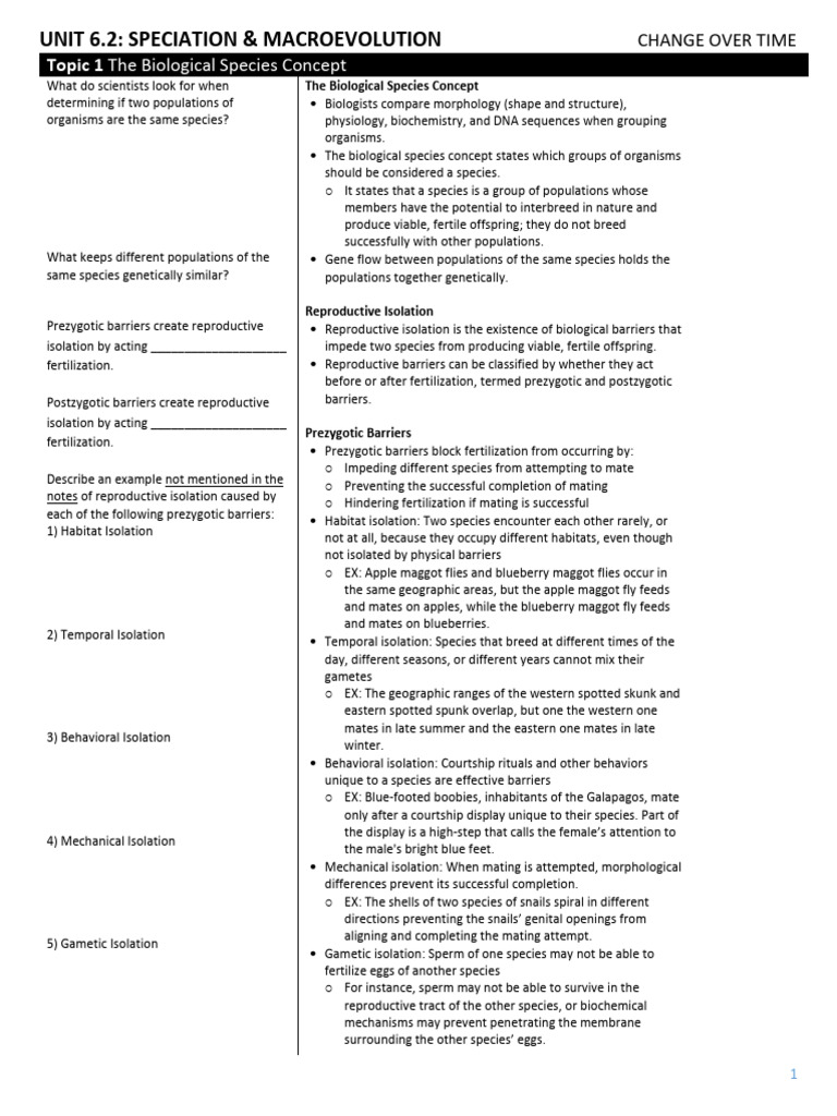 AP BIO Unit 7 Notes 2 | PDF | Evolution | Abiogenesis