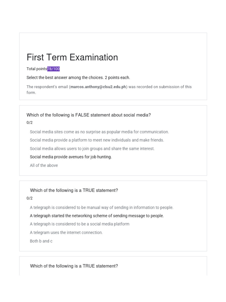 Elect 1 First Term Examination | PDF | Popular Culture & Media Studies ...