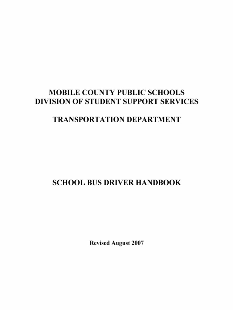 School Bus Driver Handbook | PDF