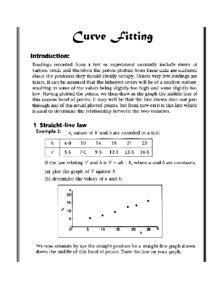 Curve Fitting Part 1 Pdf