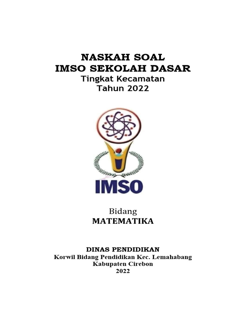 Soal Matematika IMSO SD 2022 | PDF | Metode & Bahan Ajar