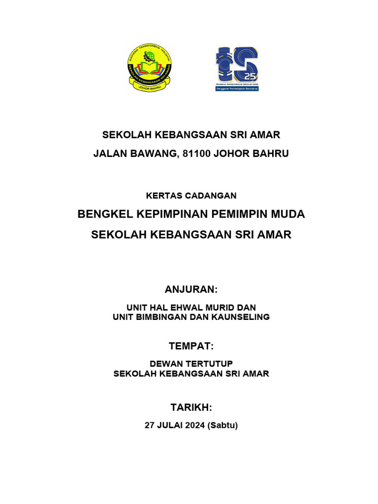 Kertas Cadangan Program Kepimpinan | PDF