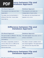 File Based Approach Vs Database Approach | PDF | Computer File | Databases