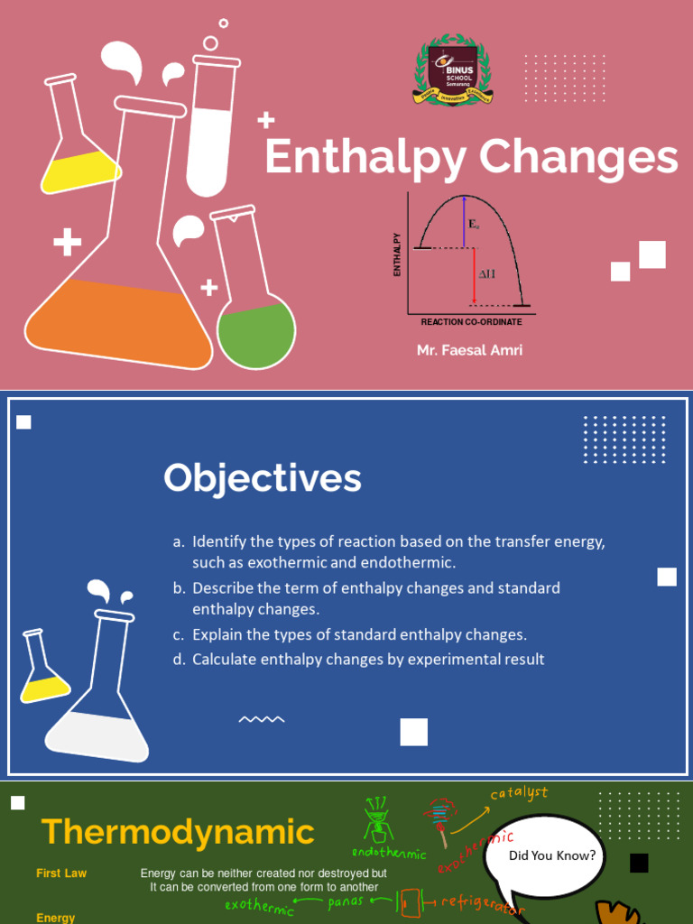 Understanding Enthalpy Changes in Reactions | PDF | Enthalpy | Chemical ...