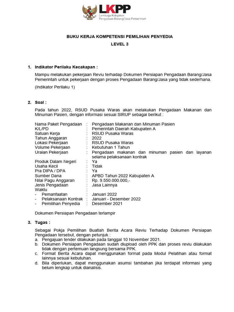 Reviu Dokumen Pengadaan RSUD 2022 | PDF | Bisnis