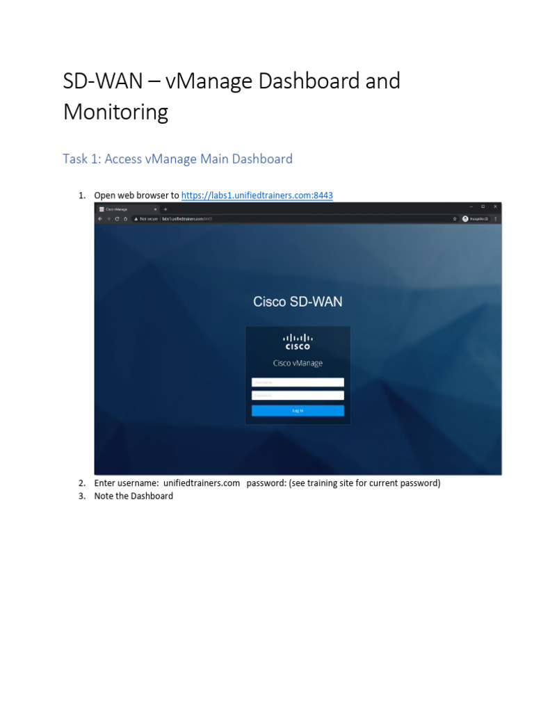 SD-WAN Lab - Vmanage Dashboard and Monitoring | PDF | Computer Network | Router (Computing)