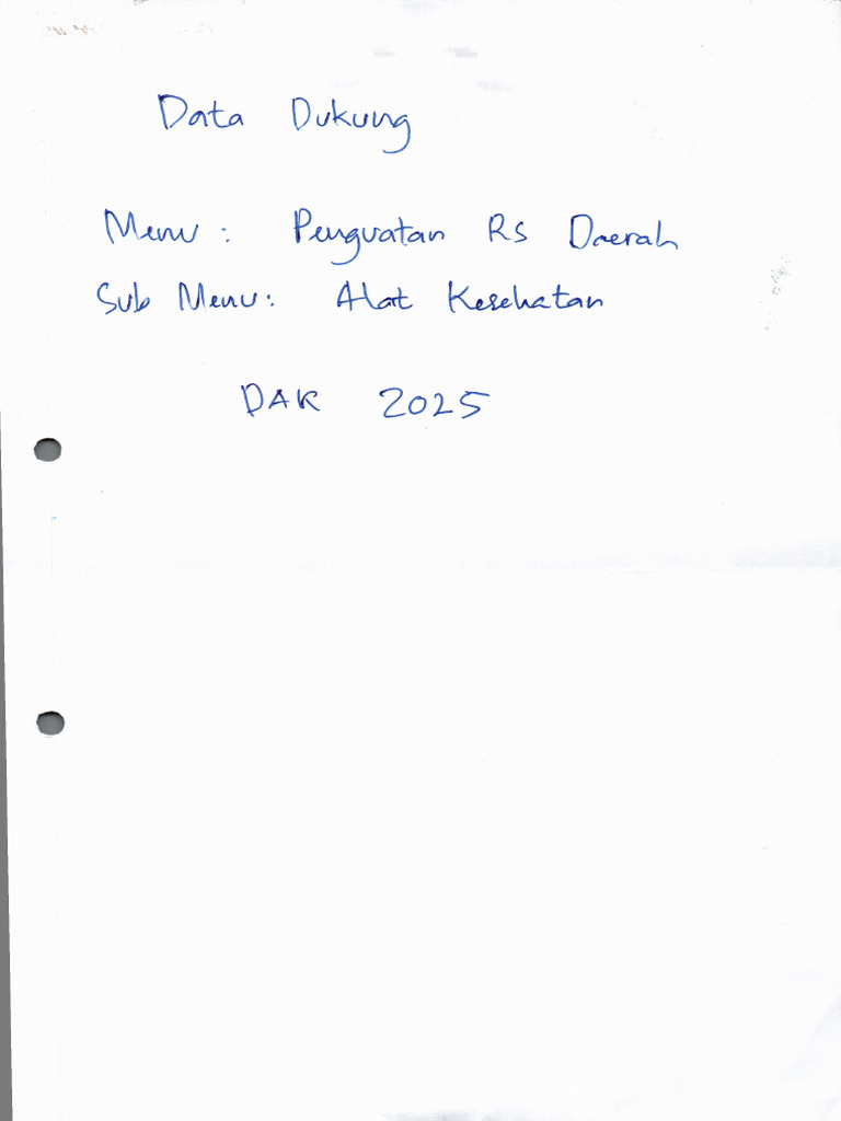 Data Dukung Alat Kesehatan | PDF