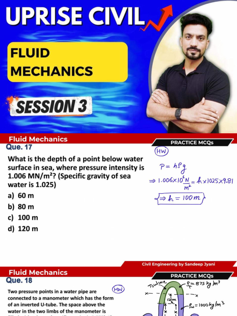 Fluid Mechanics 3 (Fluid Static) | PDF