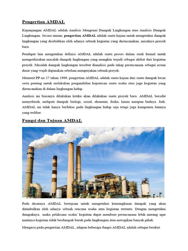 Pengertian AMDAL | PDF