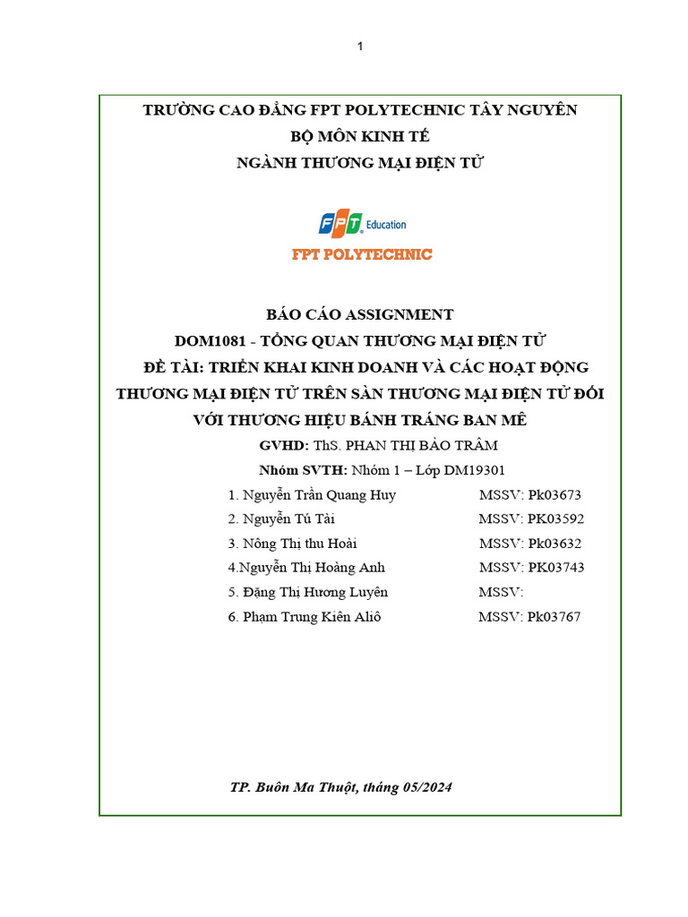 Asm T NG Quan TMDT | PDF