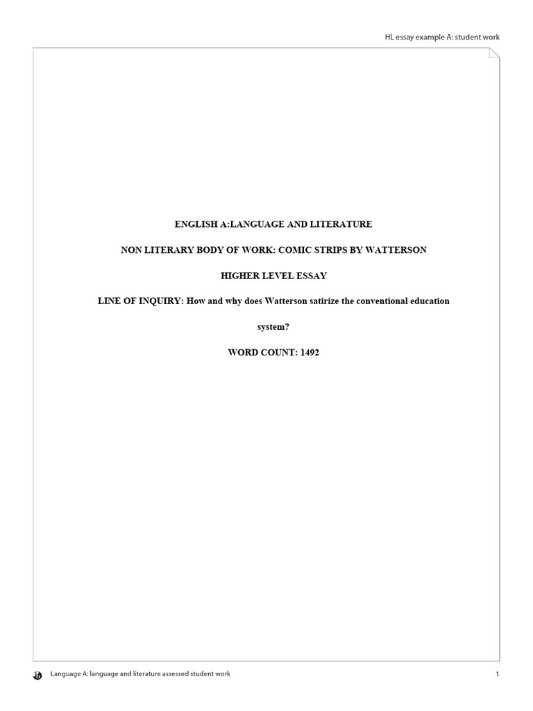 LL HL Essay Example A en | PDF