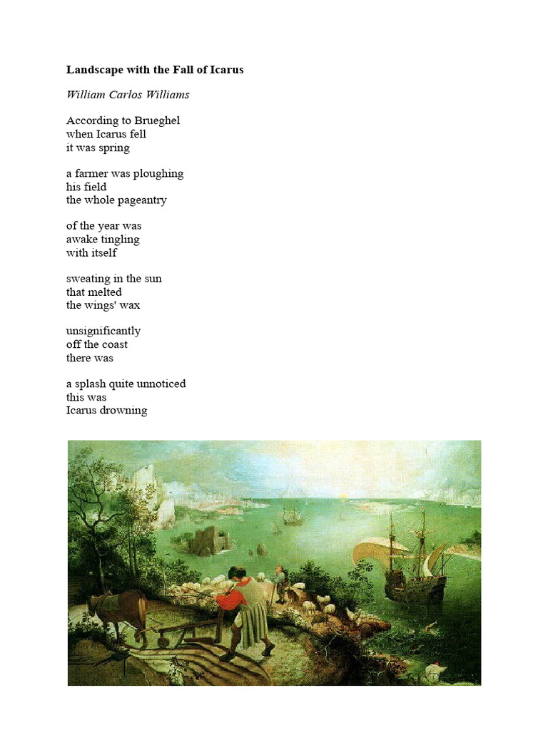 Landscape With The Fall of IcarusTWOPOEMS | PDF