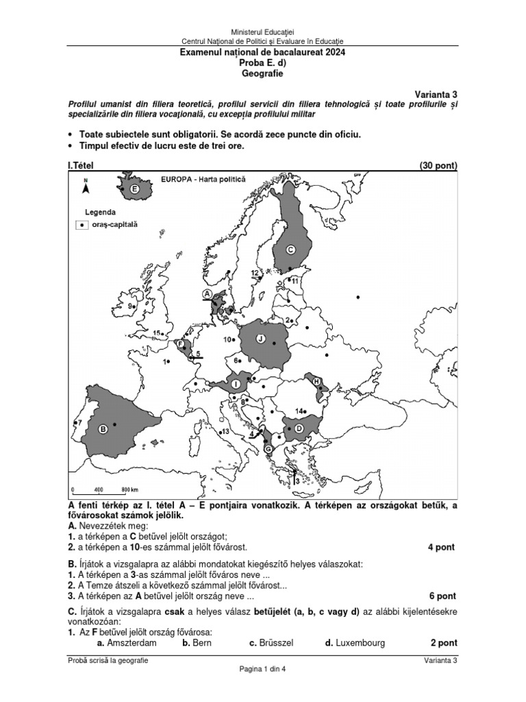 E D Geografie 2024 Var 03 LMA | PDF