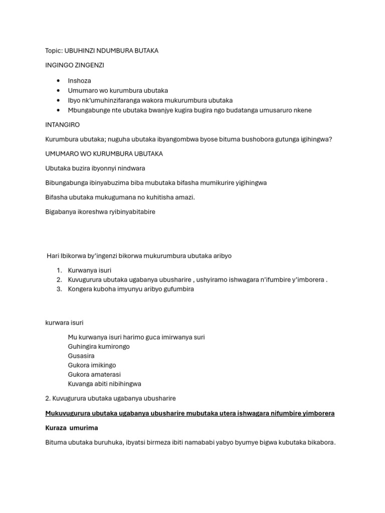 Ikiganiro Faranga | PDF