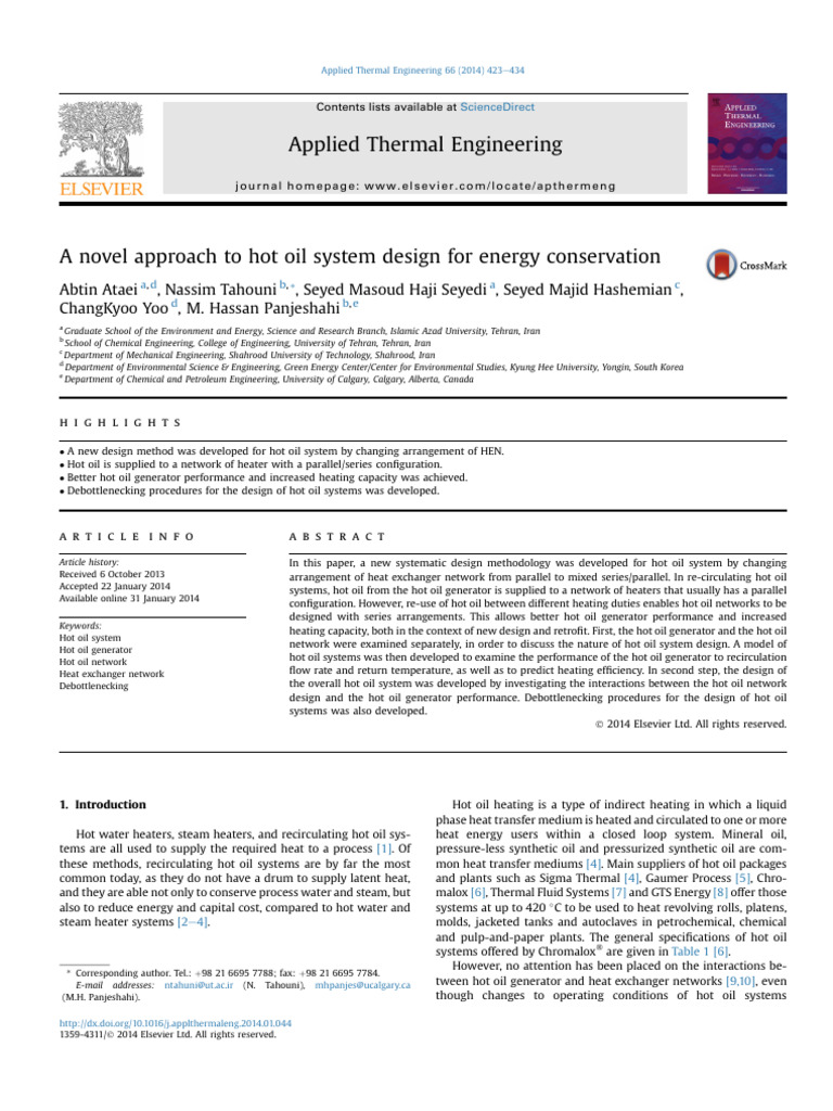 A Novel Approach To Hot Oil System Design For Energy Conservation | PDF ...