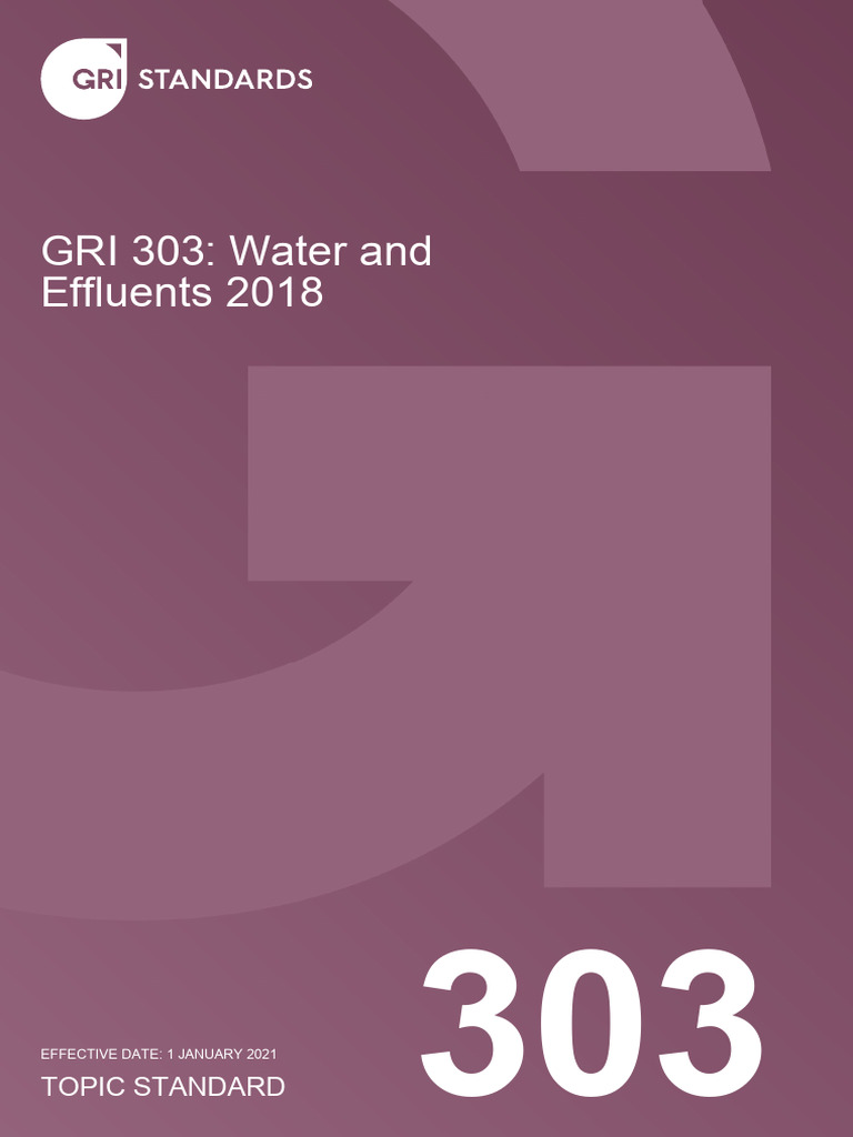 GRI 303 - Water and Effluents 2018 | PDF | Water | Sewage Treatment