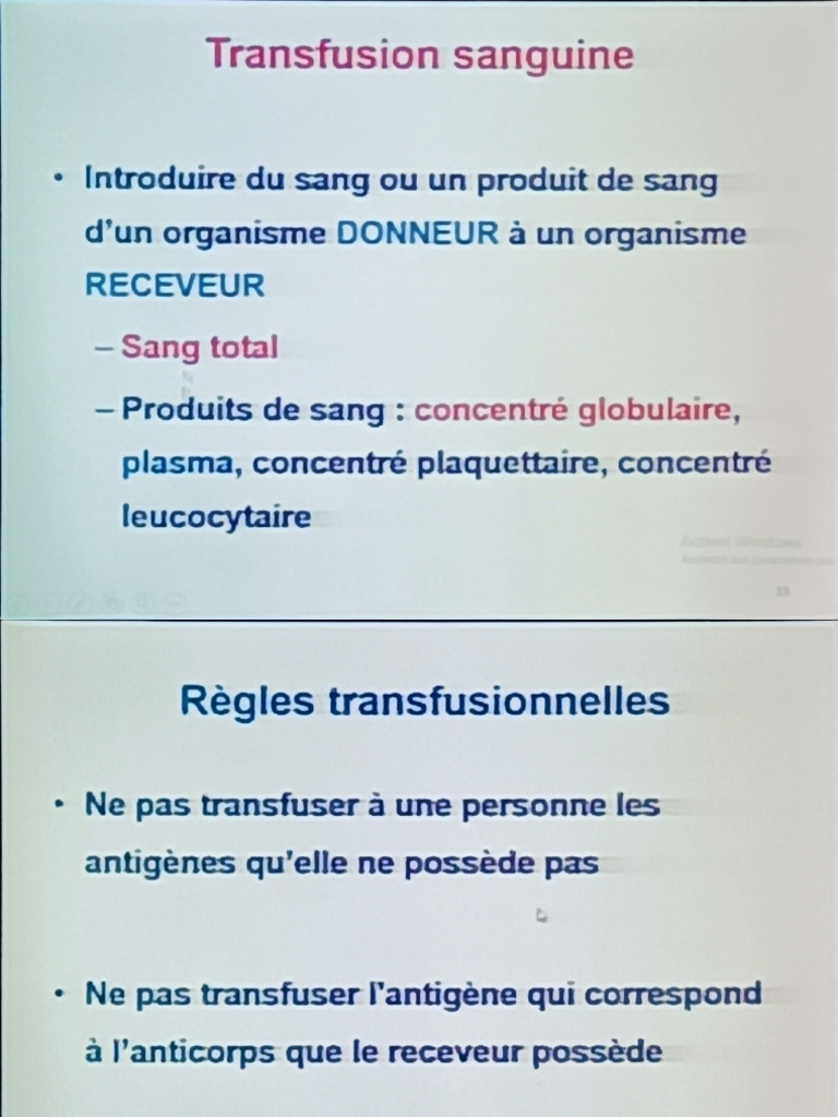 Chapitre 9 - Transfusion Sanguine | PDF