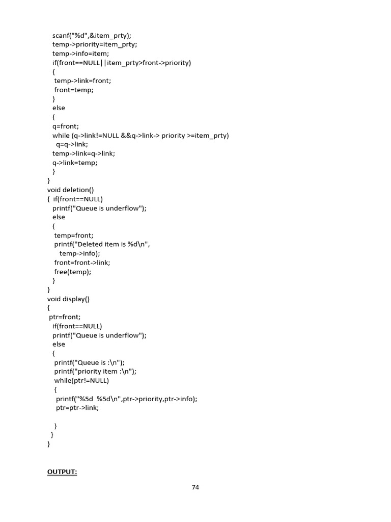 Data Structure-76-78 | PDF | Queue (Abstract Data Type) | Computer Programming