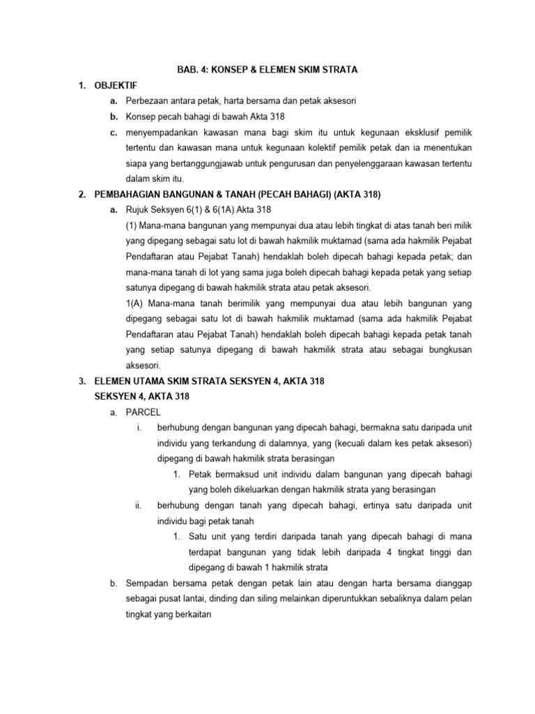 Chap. 4 - Concept & Elements of Strata Schemes | PDF