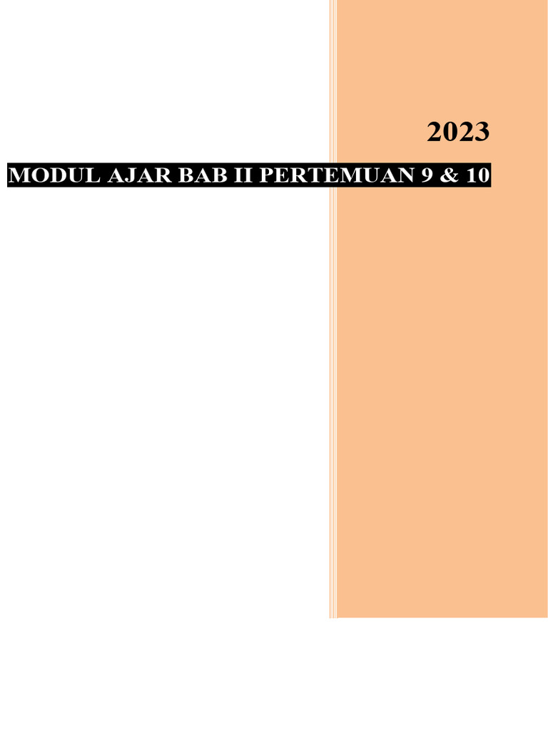Modul Ajar Bab II Pertemuan 9 Dan 10 | PDF | Karier & Perkembangan ...