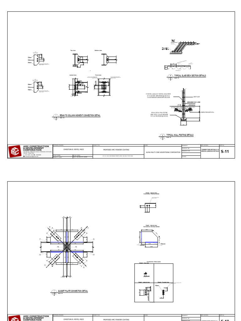 AMC STRUCTURAL DRAWINGS | PDF | Beam (Structure) | Building Engineering